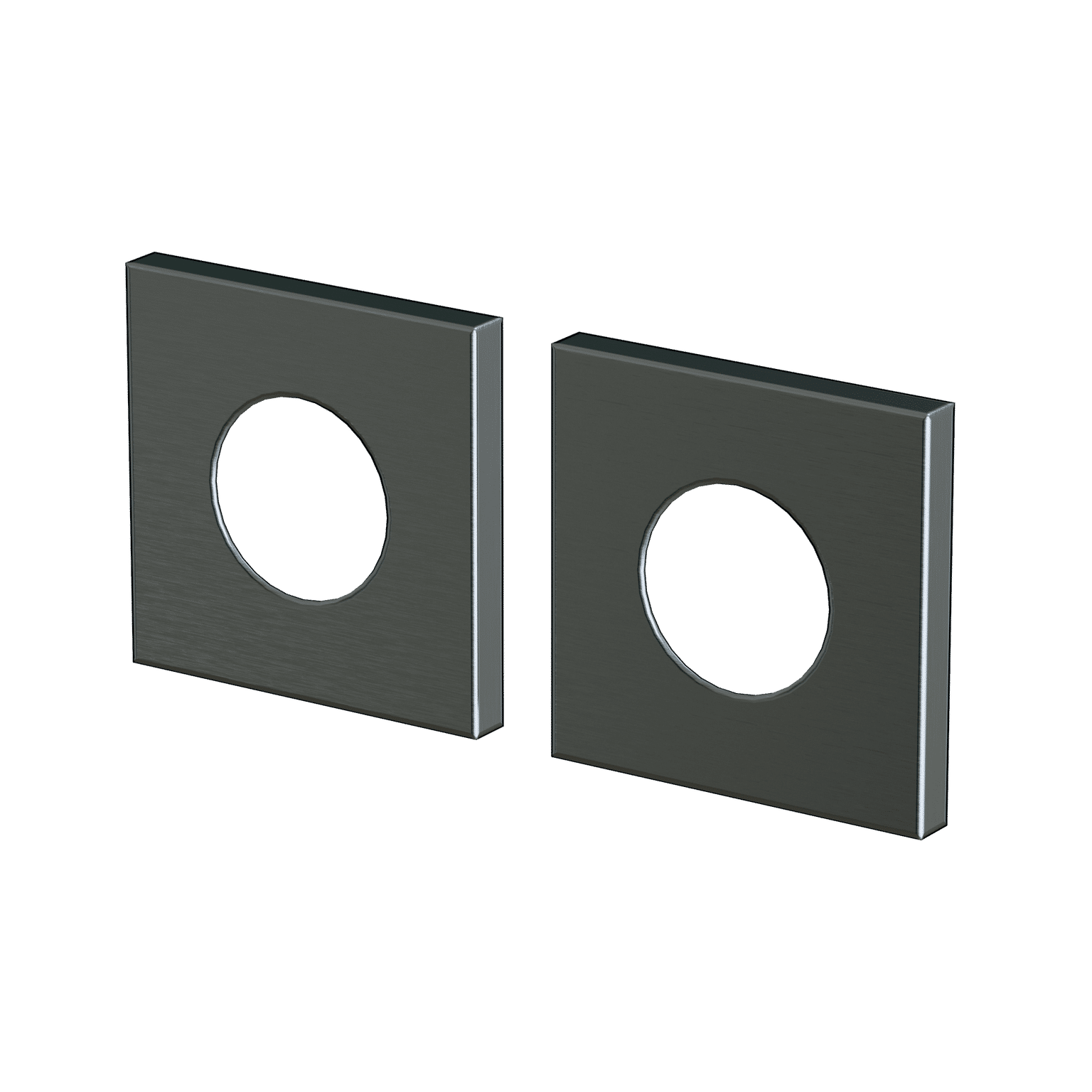 Large Square Cover Plate – Brushed Nickel – Master Rail by UDO Systems