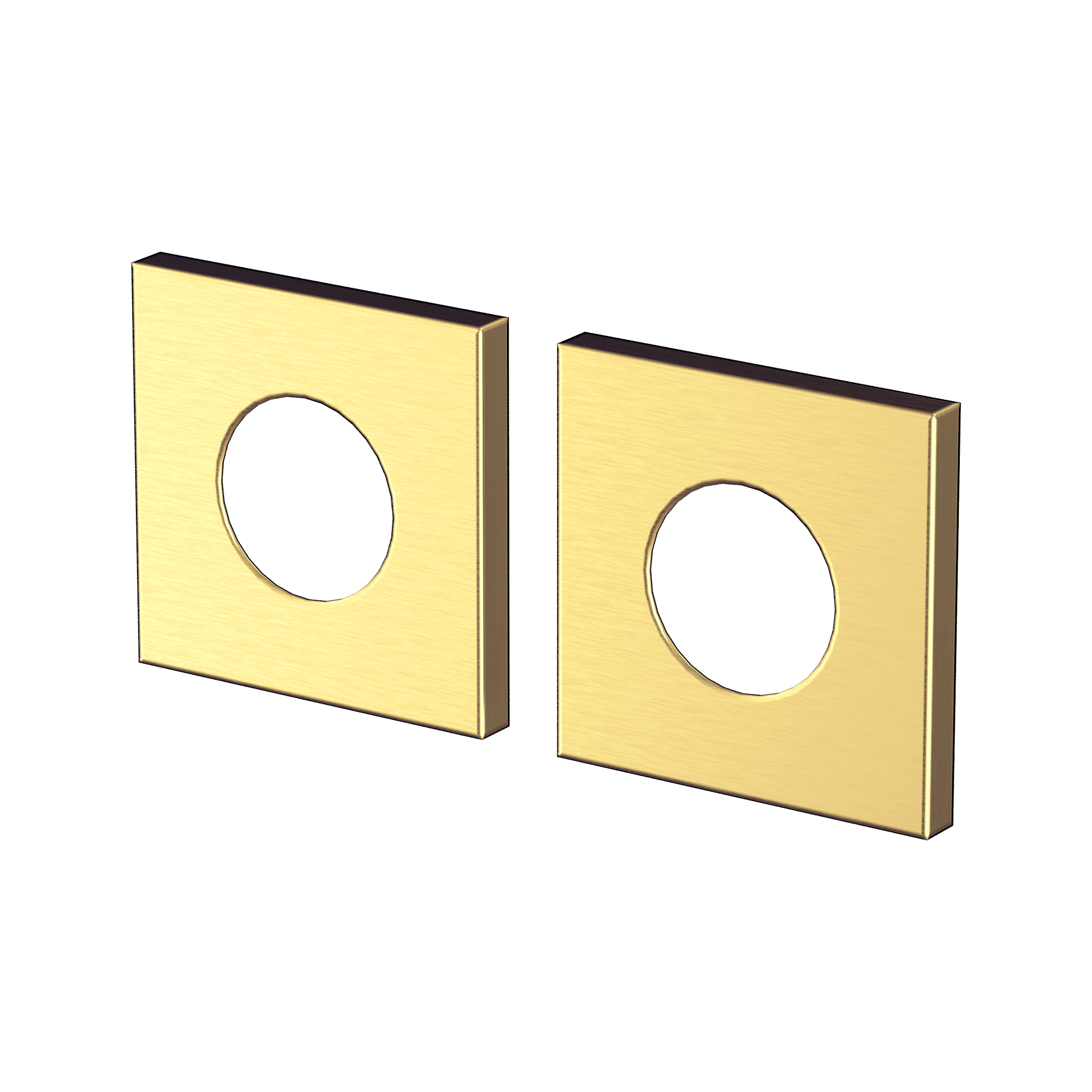 Large Square Cover Plate – Brushed Gold - Master Rail by UDO Systems